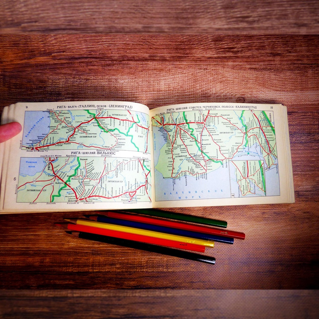 Soviet Railroad Map USSR Railways Routes, Directions, Stations, Area ...