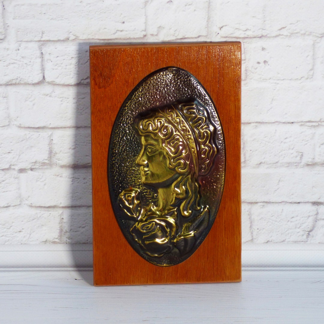 Embossed Brass Wall Panel Soviet Wall Metal Stamping Picture Hammered ...
