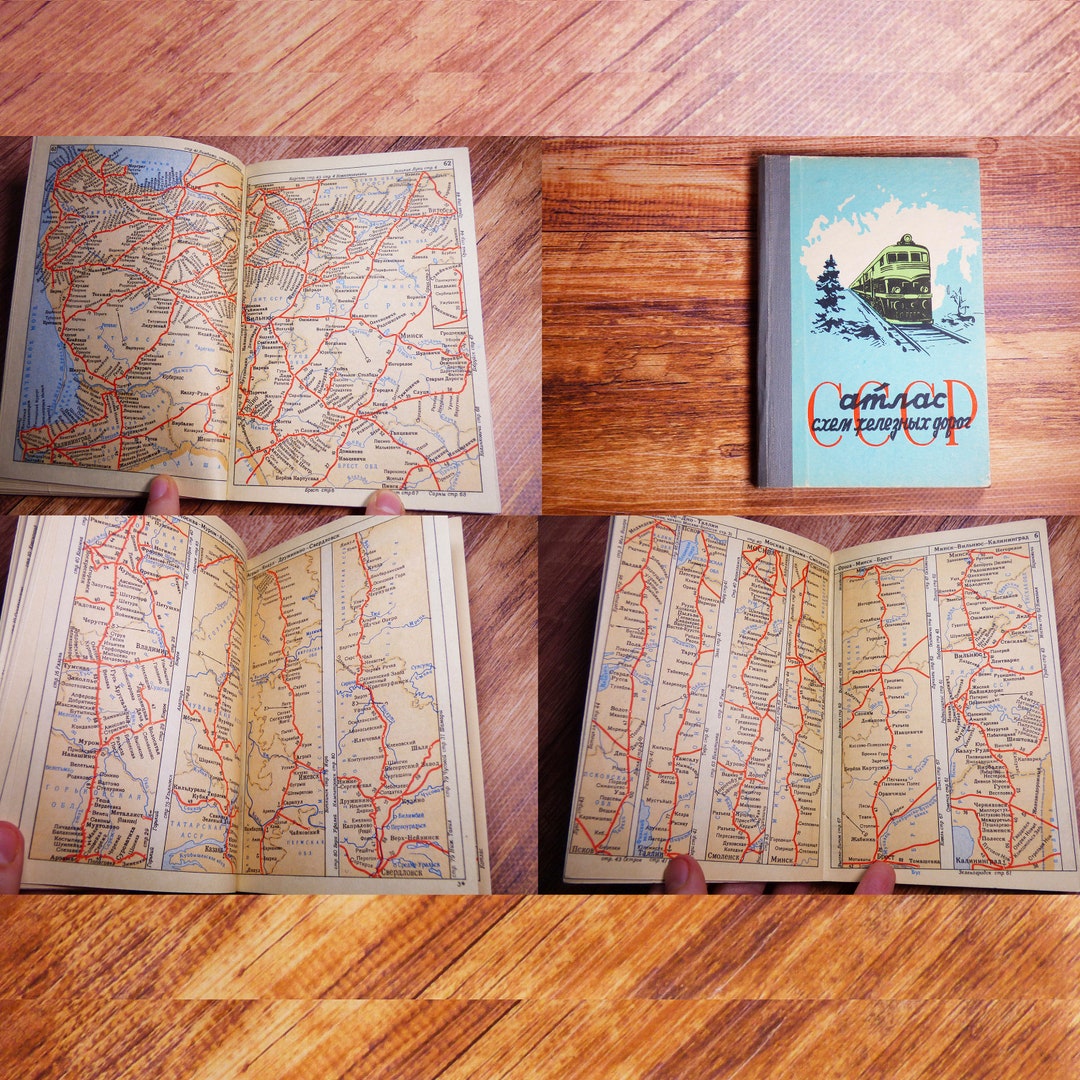 Atlas of Railway Schemes of the USSR Soviet Railway Book Old Railway ...