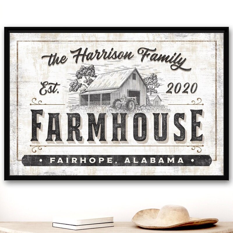 Family Farmhouse Sign - Etsy