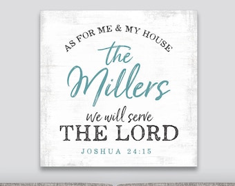 As for Me and My House Sign - Etsy