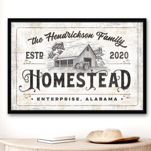 Family Homestead Name Sign Personalized Homestead Sign, Farmhouse ...