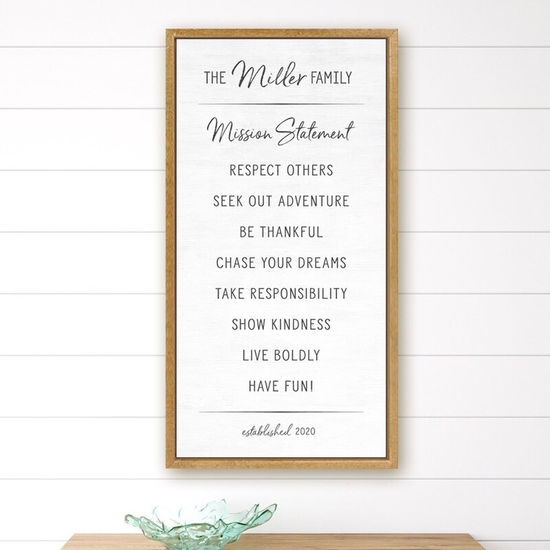 Family Motto Board - Etsy