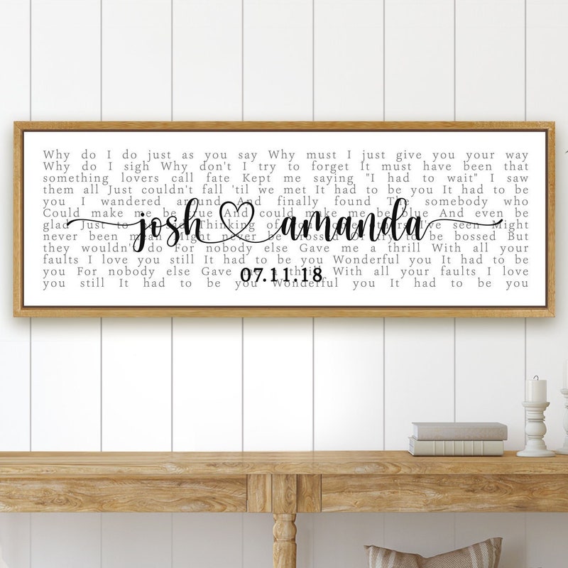 Lyric Art Above Bed - Etsy