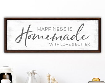 Homemade With Lots of Love and Butter Sign - Etsy
