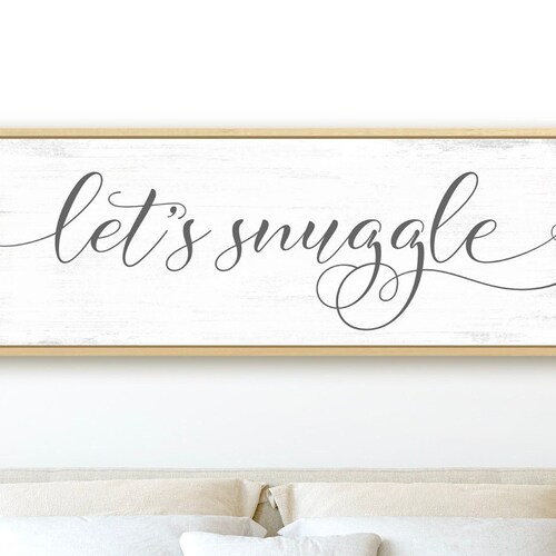 Let's Snuggle Sign Let's Snuggle Lets Snuggle - Etsy