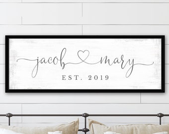 Personalized Date Sign//custom Photo Hanging Sign//established Marriage ...