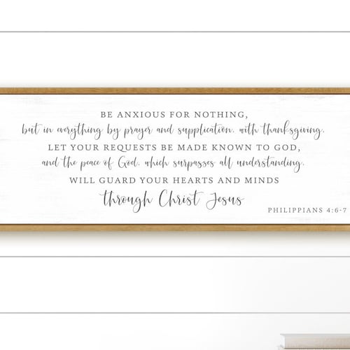 Philippians 4:6-7 Do Not Be Anxious About Anything | Etsy
