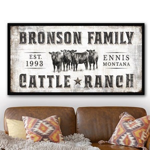 Cattle Company Sign, Horse Ranch Sign Personalized, Cattle Ranch Signs ...