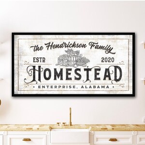 Family Homestead Name Sign Personalized Homestead Sign, Farmhouse ...