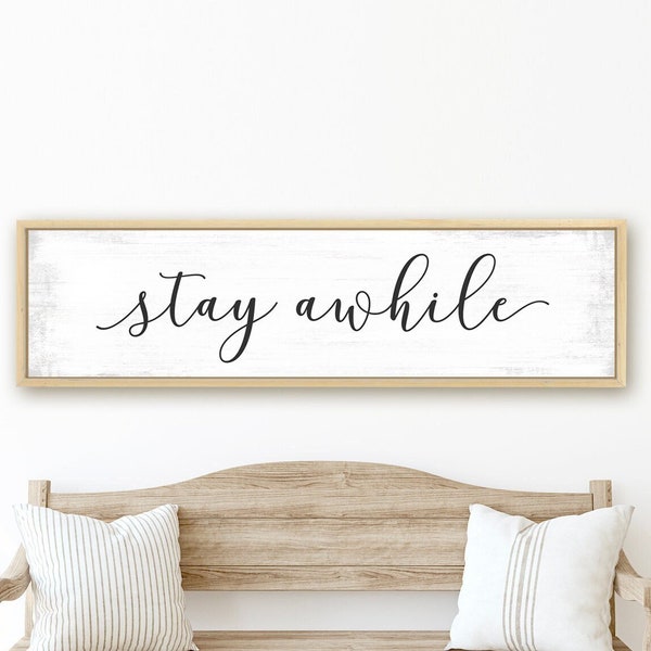 Stay Awhile Canvas - Etsy