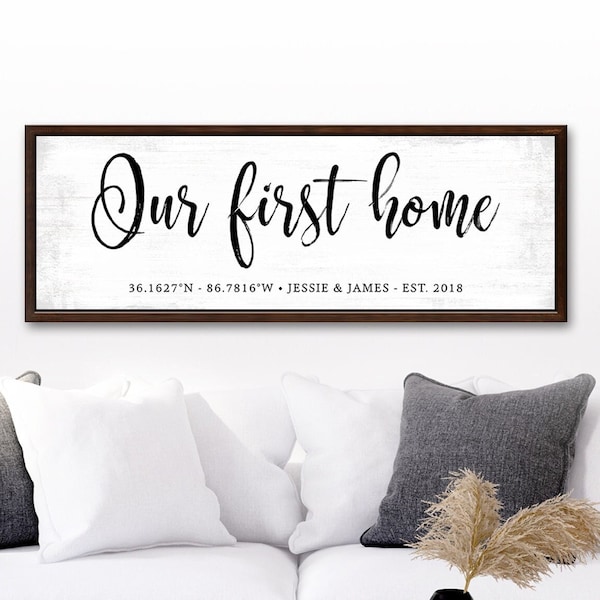 Our First Home Sign - Etsy
