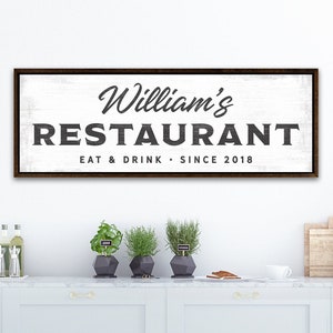 Personalized Restaurant Sign Restaurant Signs Custom Restaurant Signage ...