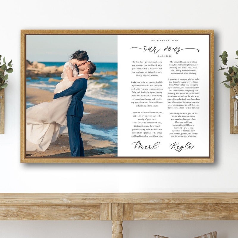 Wedding Vows Framed - Etsy