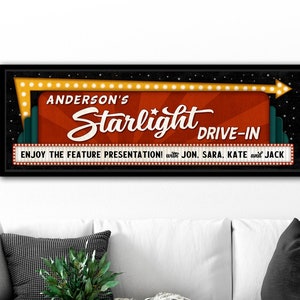 Personalized Drive in Theater Sign, Drive-in Movie Sign - Etsy