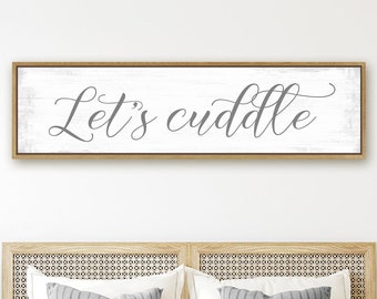Let's Cuddle Sign Let's Cuddle | Etsy