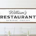 Personalized Restaurant Sign Restaurant Signs Custom Restaurant Signage ...