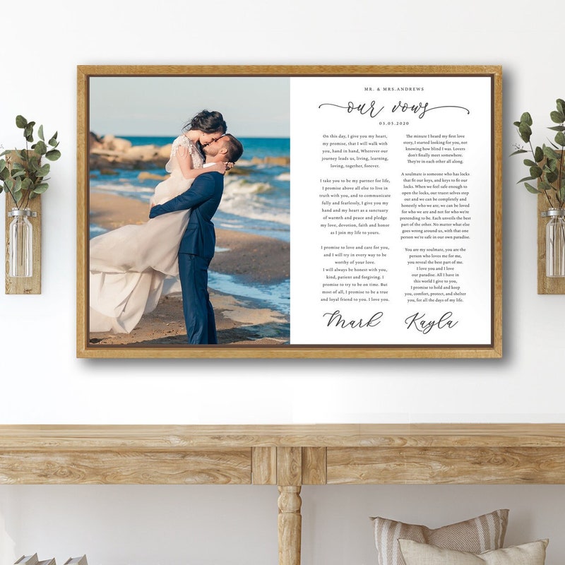 Wedding Vows Framed - Etsy