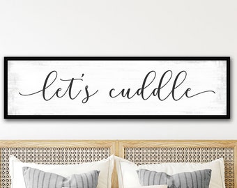 Let's Cuddle Sign | Etsy