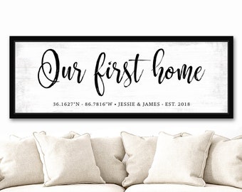 Our First Home Sign - Etsy