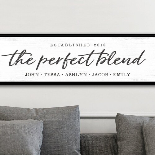 The Perfect Blend Family Sign Personalized Blended Family - Etsy