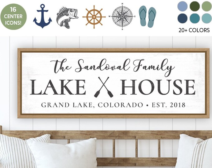 Custom Lake House Wood Sign With Established Date, Personalized Lake ...