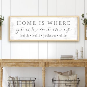 Home is Where Your Mom is Sign | Home is Where Your Mom Is - Etsy