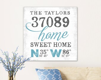 Coordinates Wall Art - Etsy