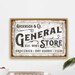 Custom General Store Sign | Vintage General Store Sign | Personalized ...