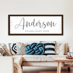 Personalized Family Last Name Established Sign Large Family | Etsy