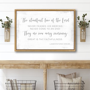 Great is Thy Faithfulness Wall Art | Lamentations 3 22 23 Sign - Etsy