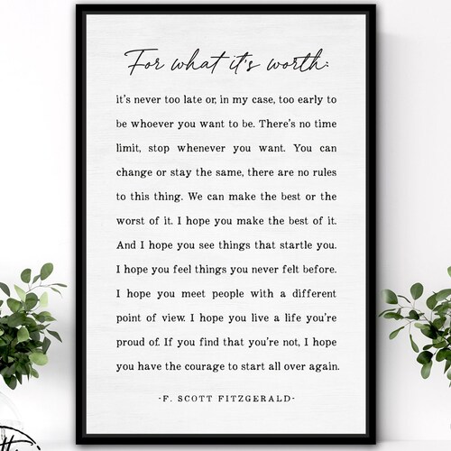 For What It's Worth Sign Living Room Wall Decor F - Etsy