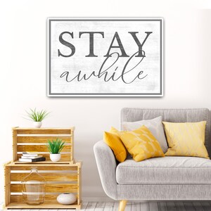 Large Stay Awhile Sign Stay A While - Etsy