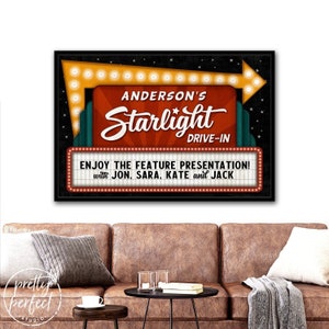 Personalized Drive in Theater Sign, Drive-in Movie Sign - Etsy