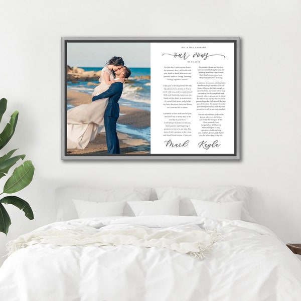 Wedding Vows Framed - Etsy