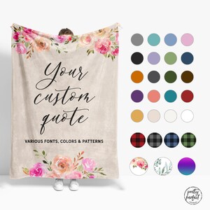 Custom Quote Blanket, Unique Gifts for Women / Men Throw Blanket With ...