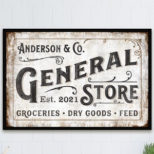 Custom General Store Sign Vintage General Store Sign - Etsy