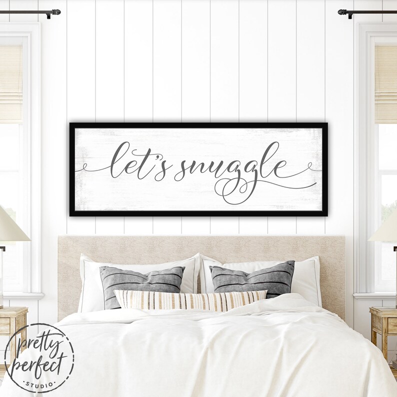 Let's Snuggle Sign Let's Snuggle Lets Snuggle - Etsy
