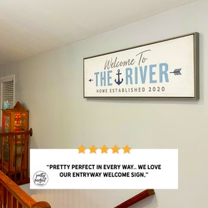 Custom River Sign | Welcome to the River House | Personalized River ...