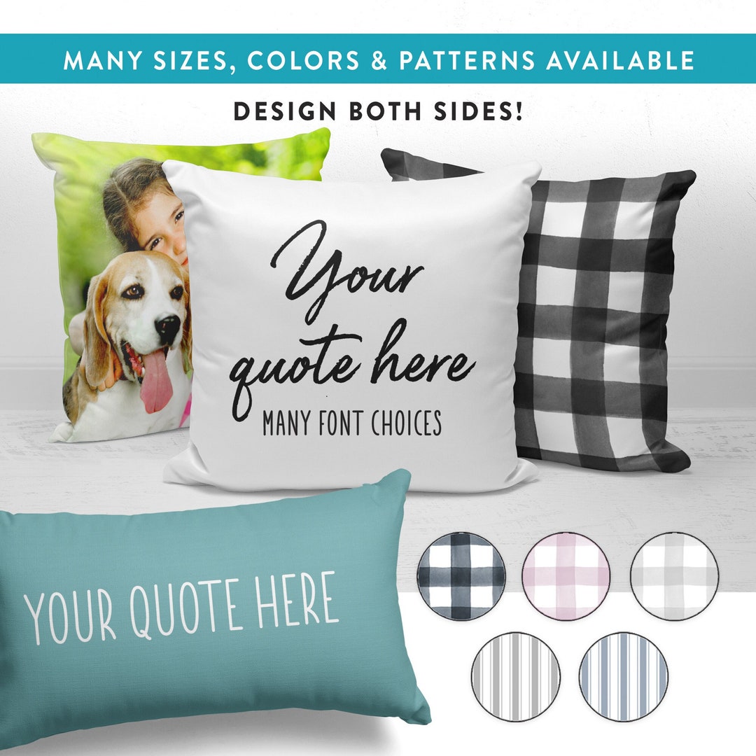 Personalized Pillow With Words Custom Pillow Cover With Writing ...