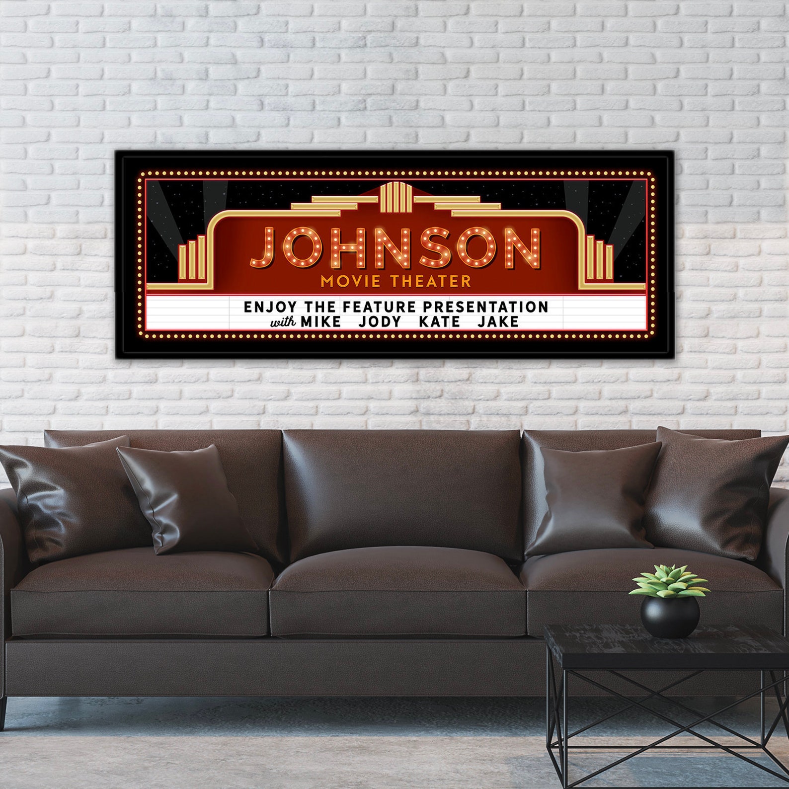 Custom Home Theater Sign Movie Theater Decor Personalized | Etsy