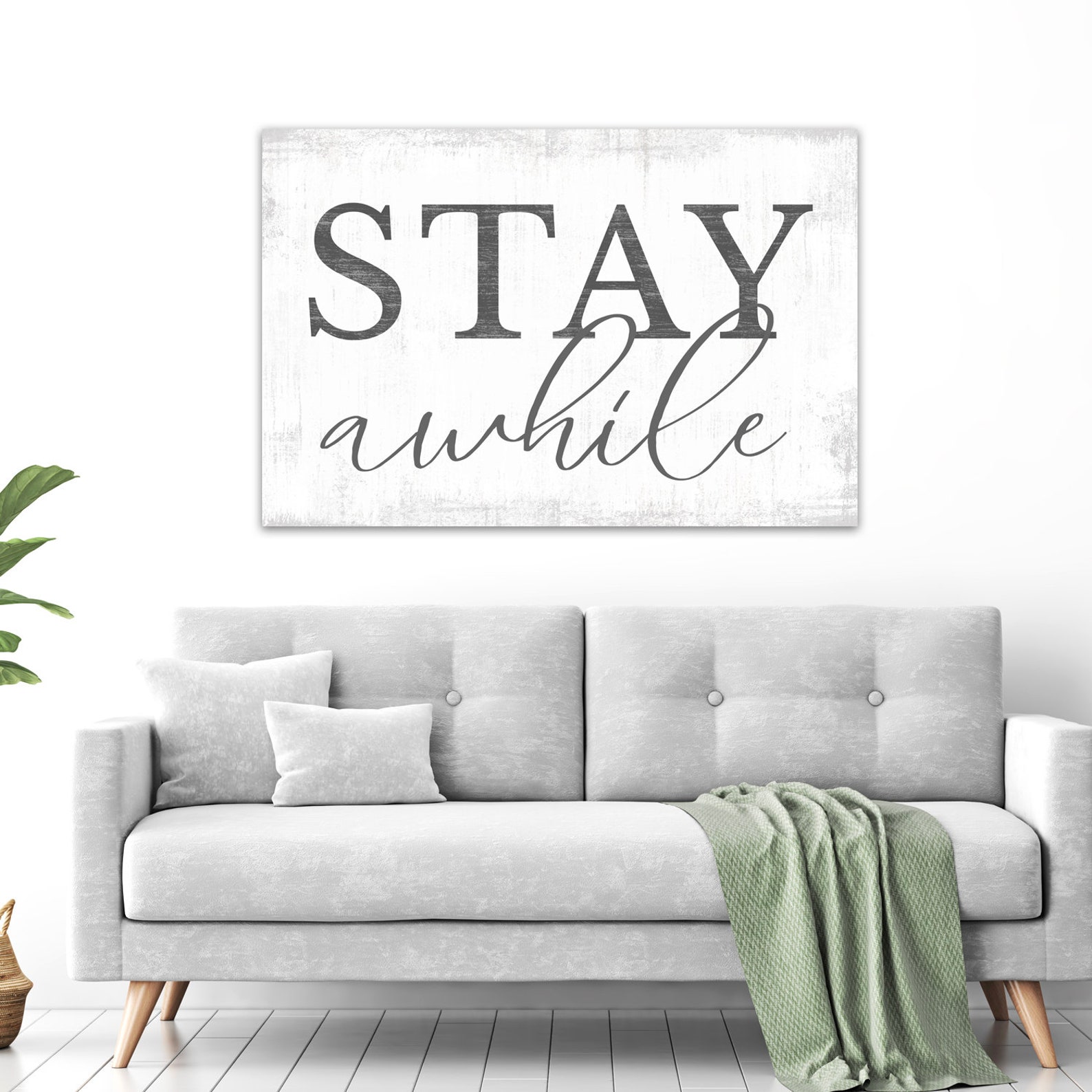 Large Stay Awhile Sign Stay A While - Etsy