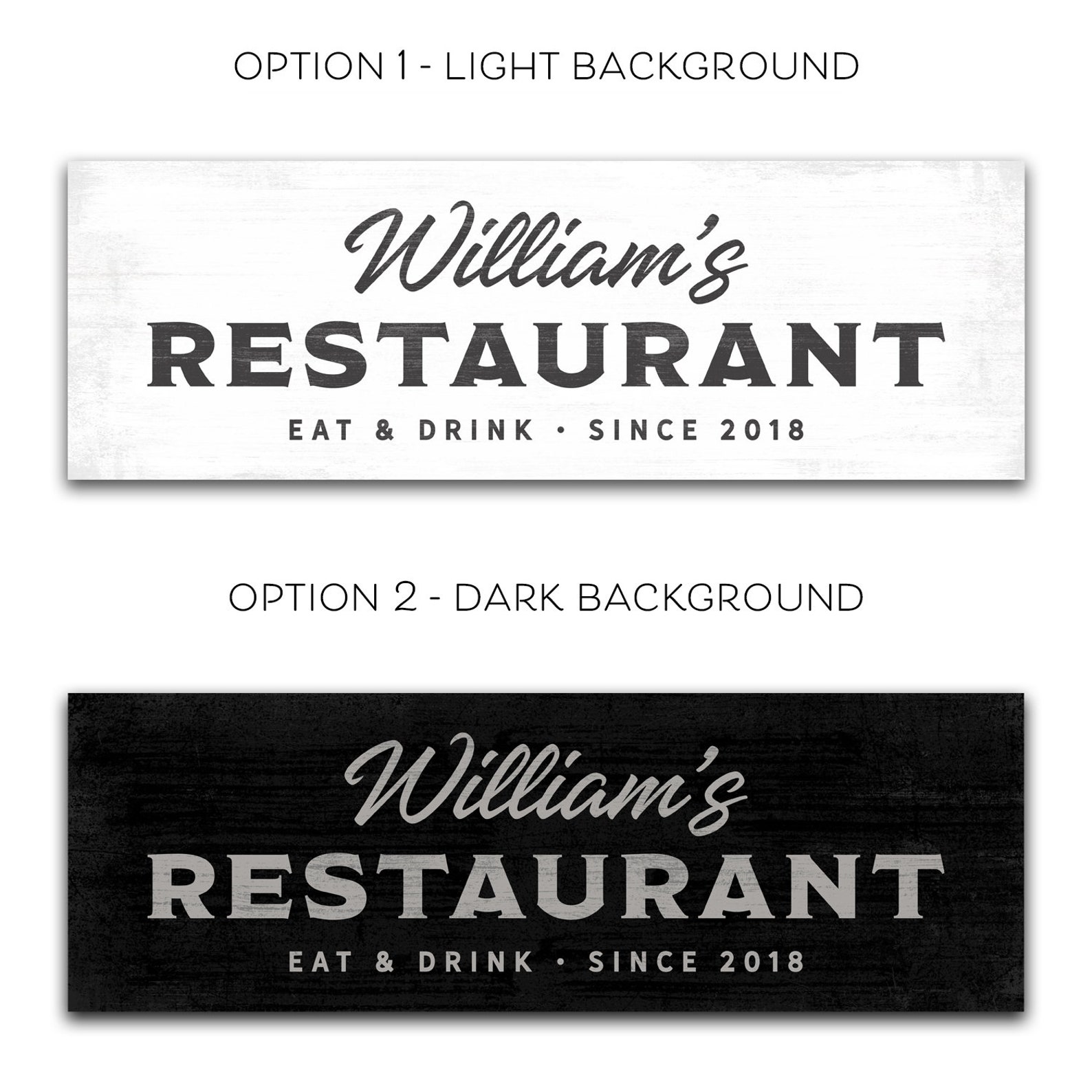 Personalized Restaurant Sign | Restaurant Signs Custom | Restaurant ...