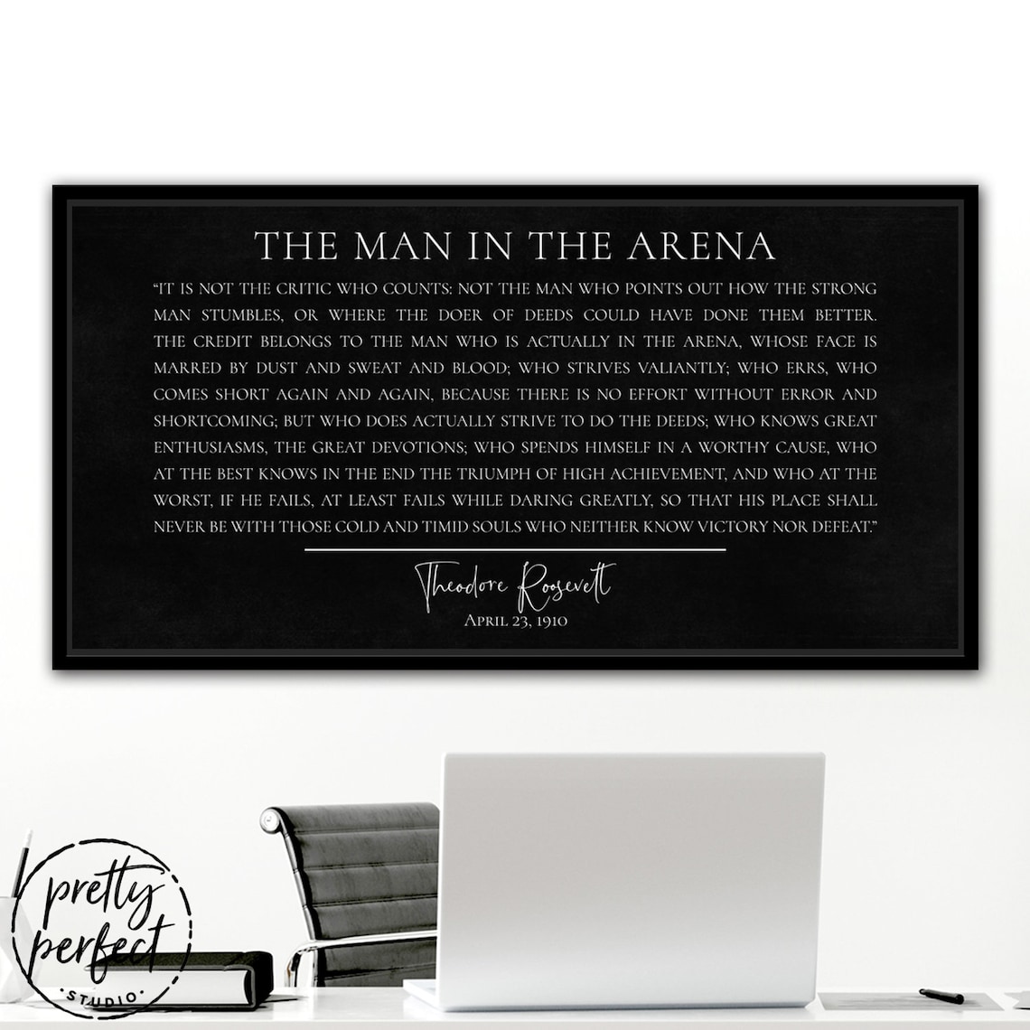 The Man in the Arena Sign the Man in the Arena Framed - Etsy