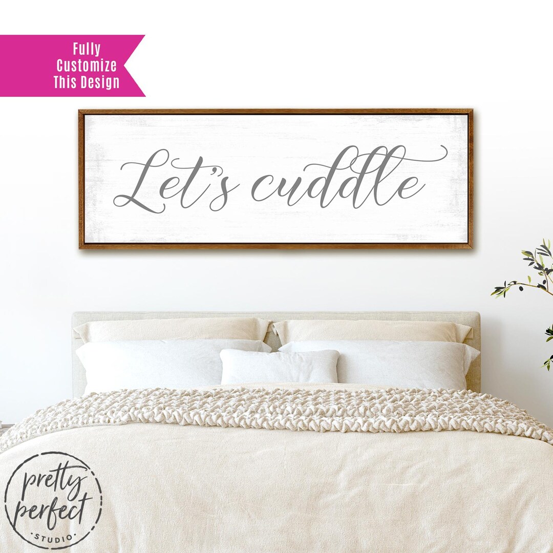 Let's Cuddle Sign - Etsy