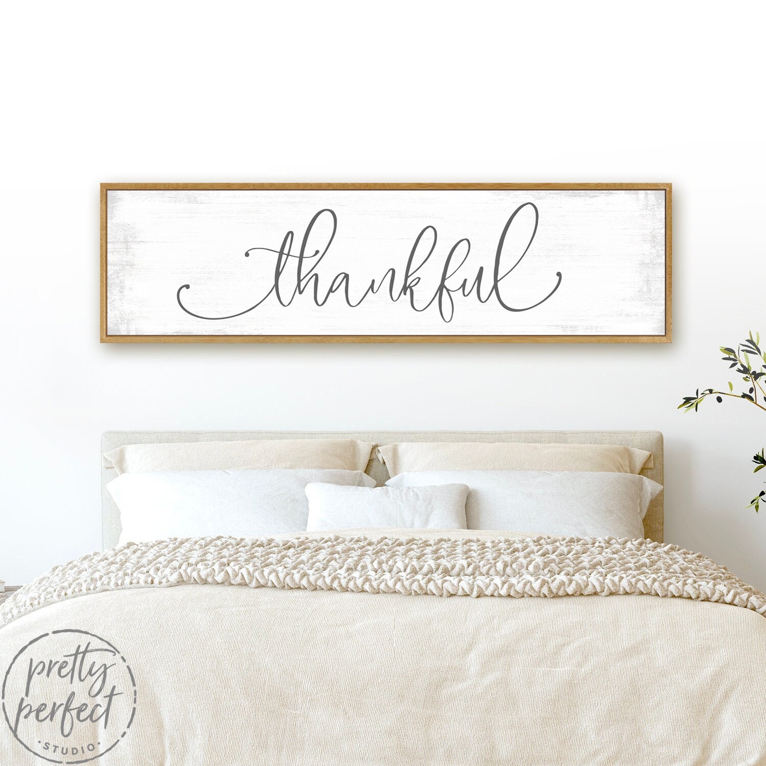 Large Thankful Sign Thankful Sign for Wall Thankful | Etsy