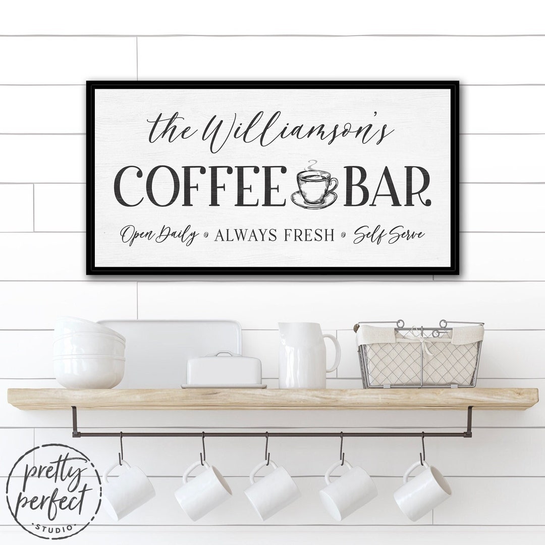 Personalized Coffee Bar Sign | Coffee Shop Sign | Coffee Bar - Etsy Canada