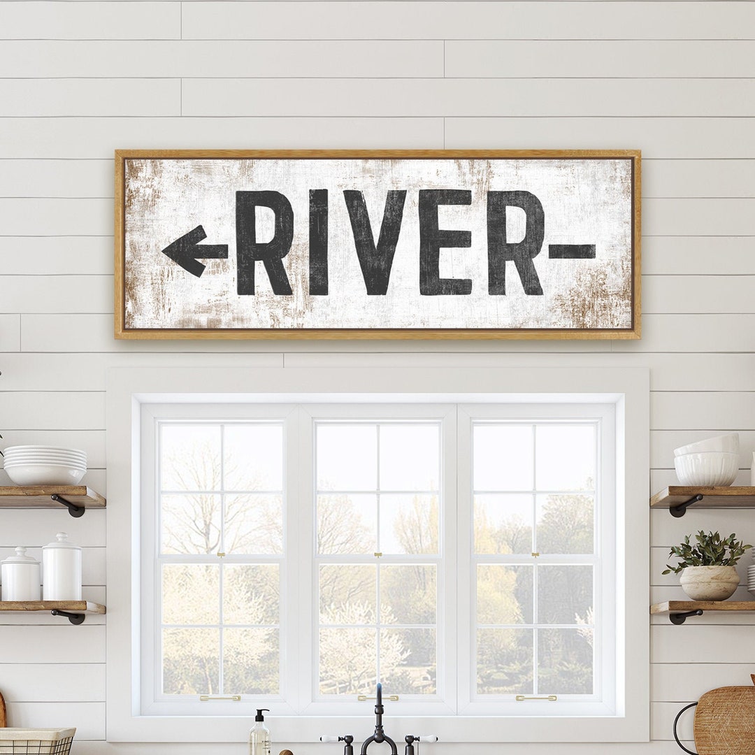 River Arrow Sign River Life River House River Arrow - Etsy