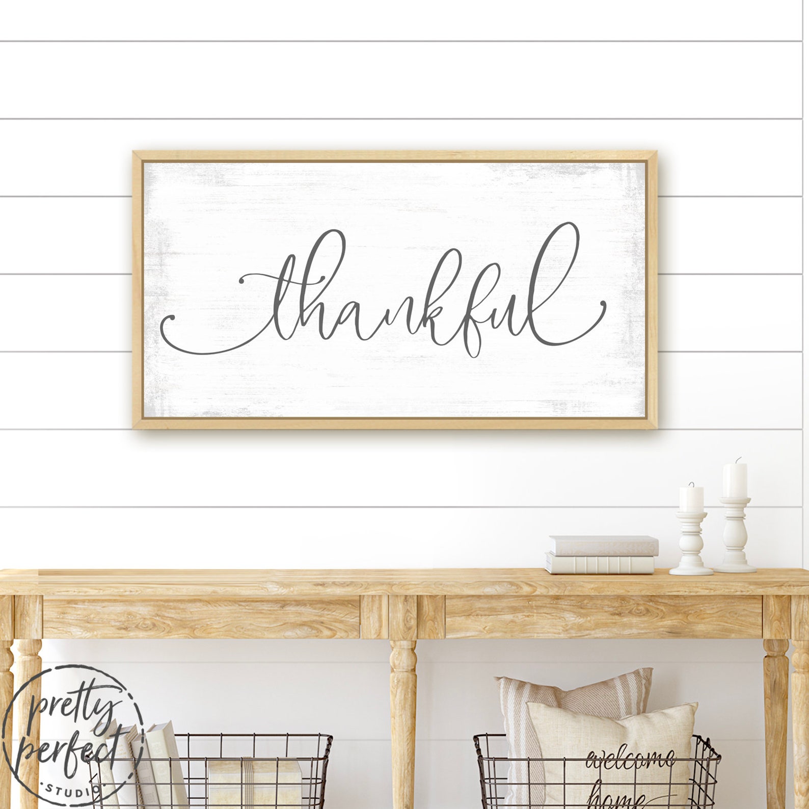 Large Thankful Sign Thankful Sign for Wall Thankful - Etsy