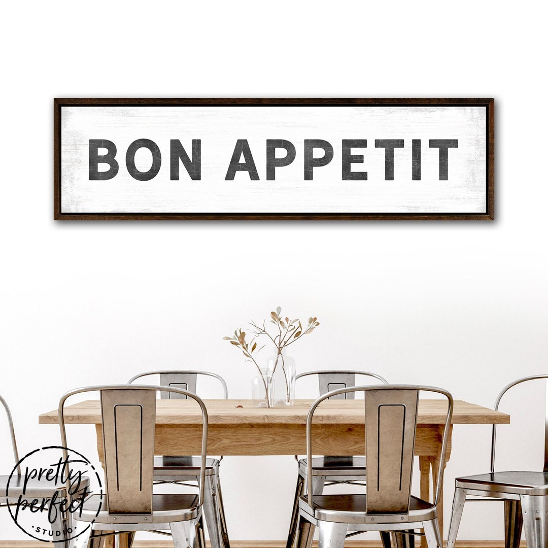 Large Bon Appetit Sign Bon Appetit Wall Art Bon Appetit Sign - Etsy